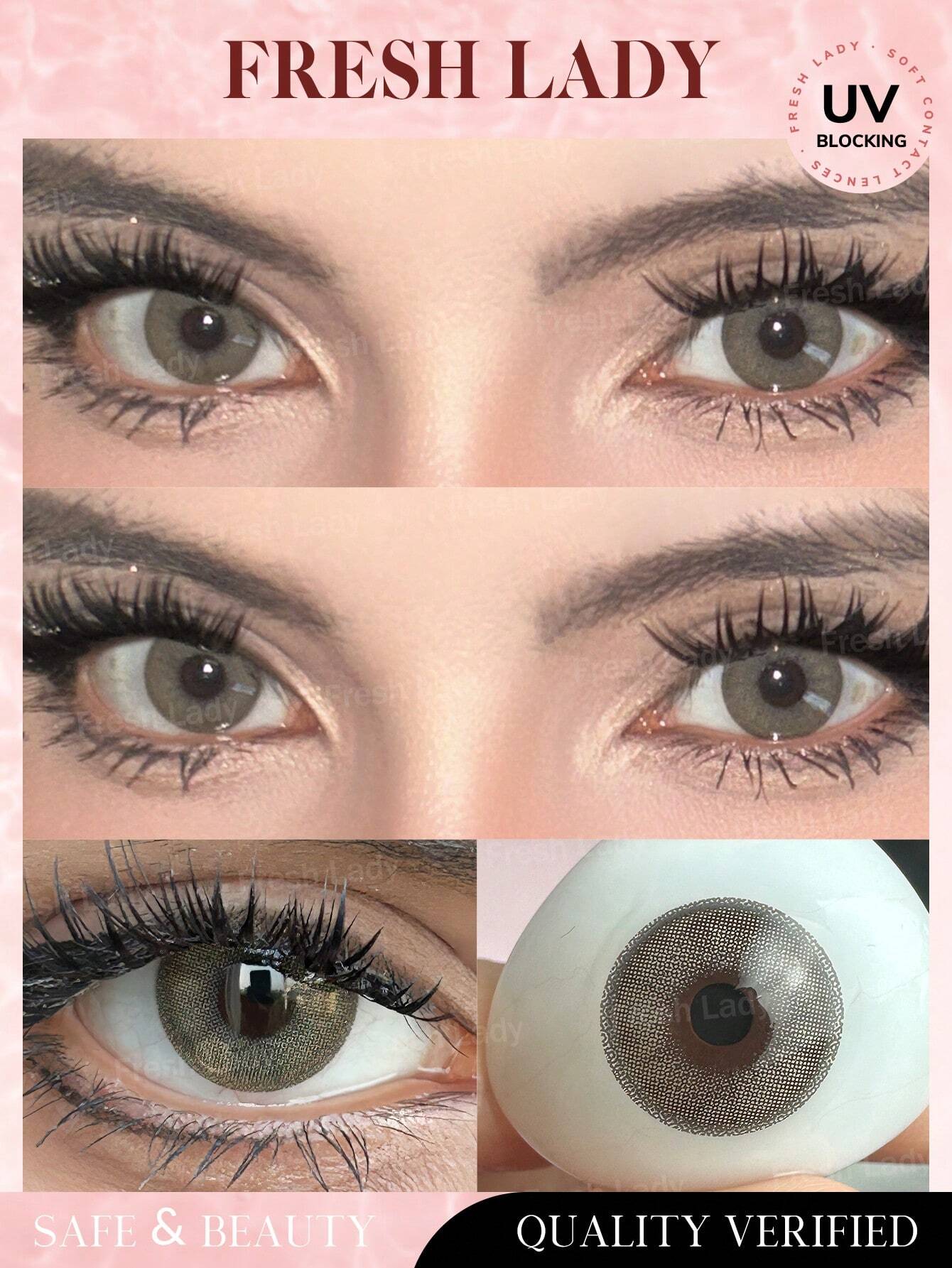 SHEIN 1 Pair Stunning Grey Eye Contacts Color Soft Contact Lens ...