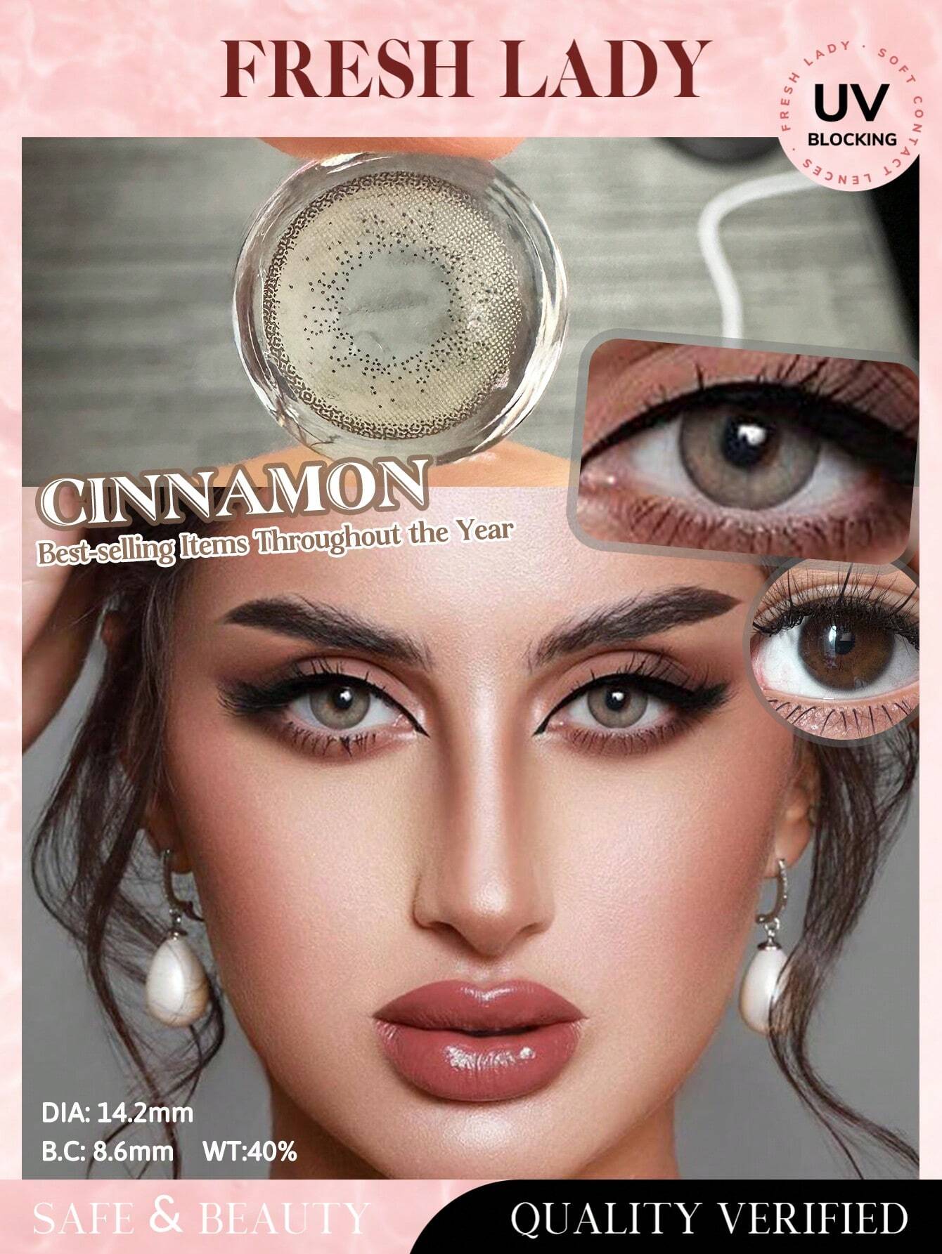 SHEIN 1 Pair Stunning Grey Eye Contacts Color Soft Contact Lens ...